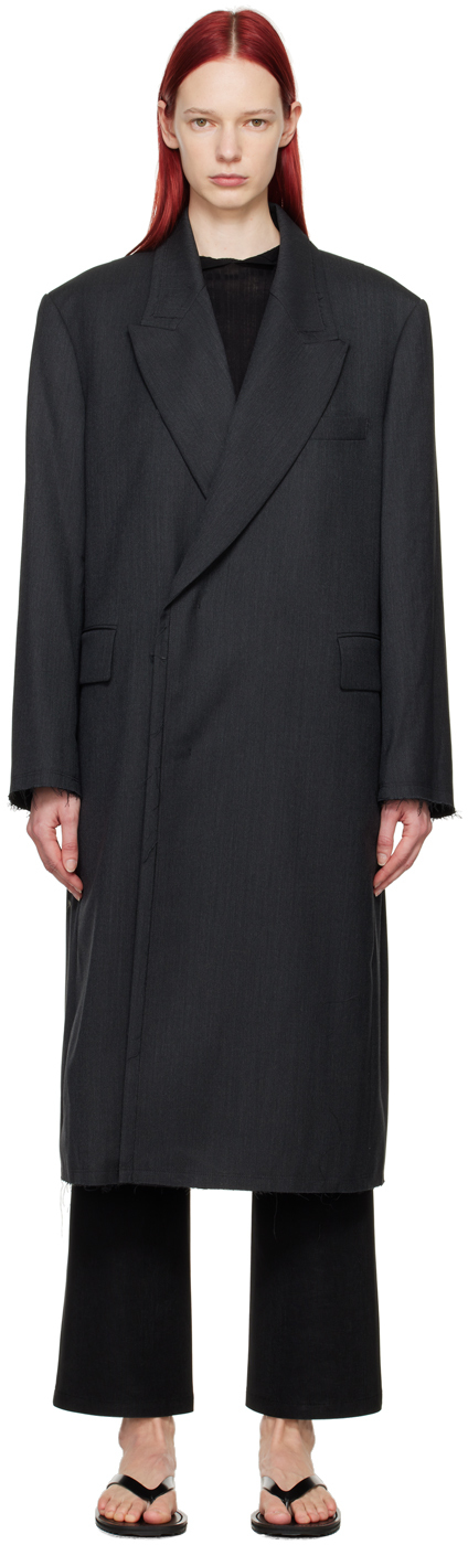 Youth: Gray Oversized Coat | SSENSE