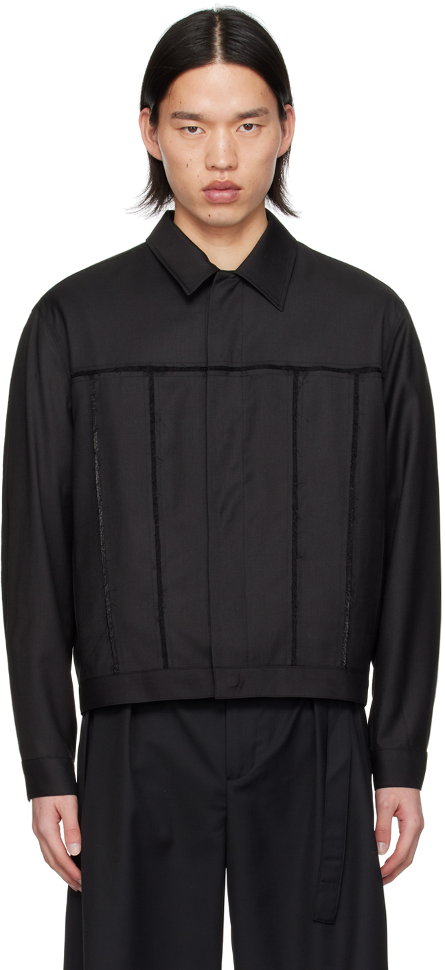 Youth: Black Cut-Off Trucker Jacket | SSENSE