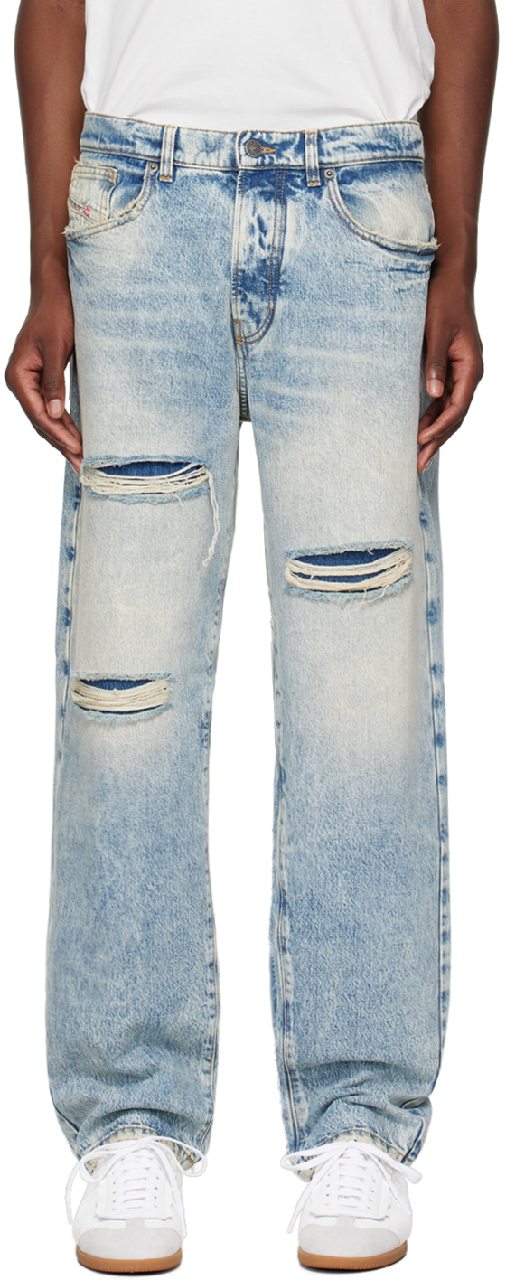Diesel: Blue Straight D-Fire-S1 0ajen Jeans | SSENSE Canada