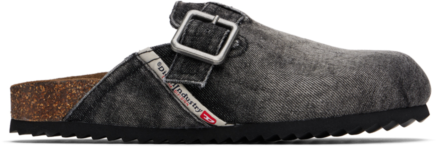 Black D-Woodstock X Slip-on Loafers by Diesel on Sale