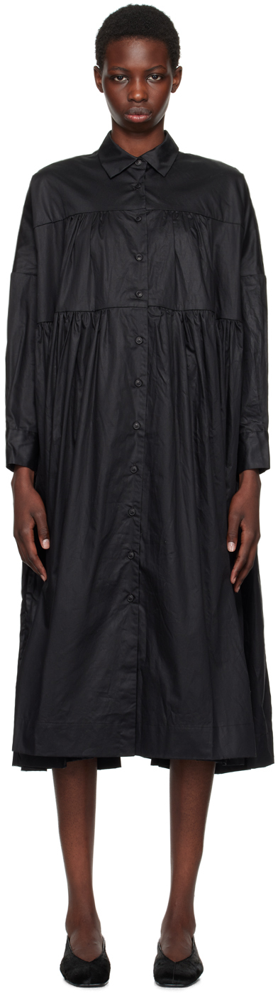 CASEY CASEY: Black Square Midi Dress | SSENSE