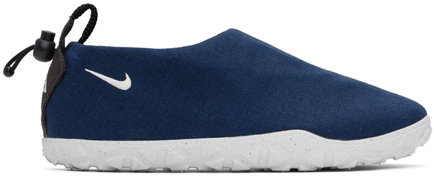 Nike: Navy ACG Moc Slippers | SSENSE Canada