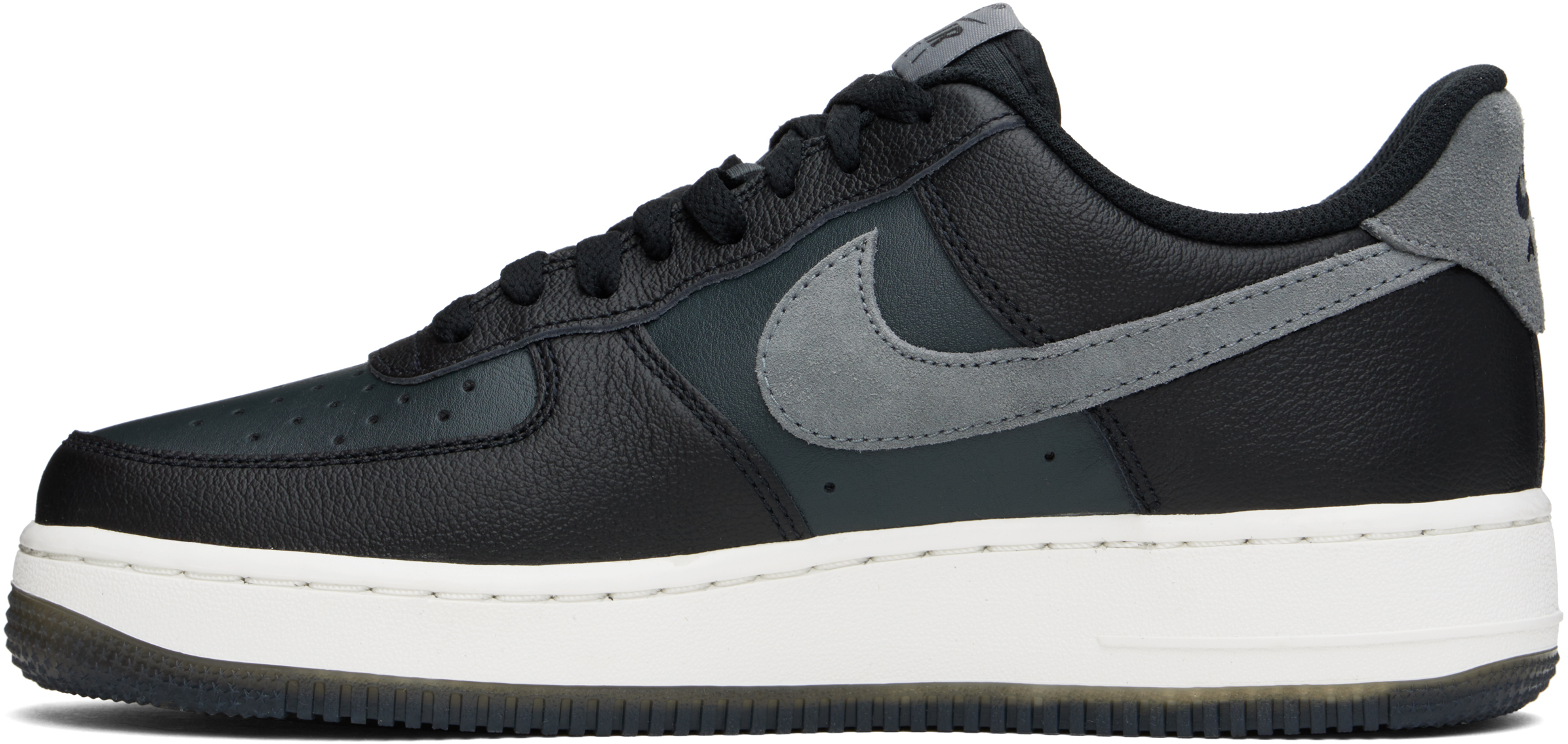 Nike Black & Gray Air Force 1 '07 Lv8 Sneakers In Black/smoke Grey ...