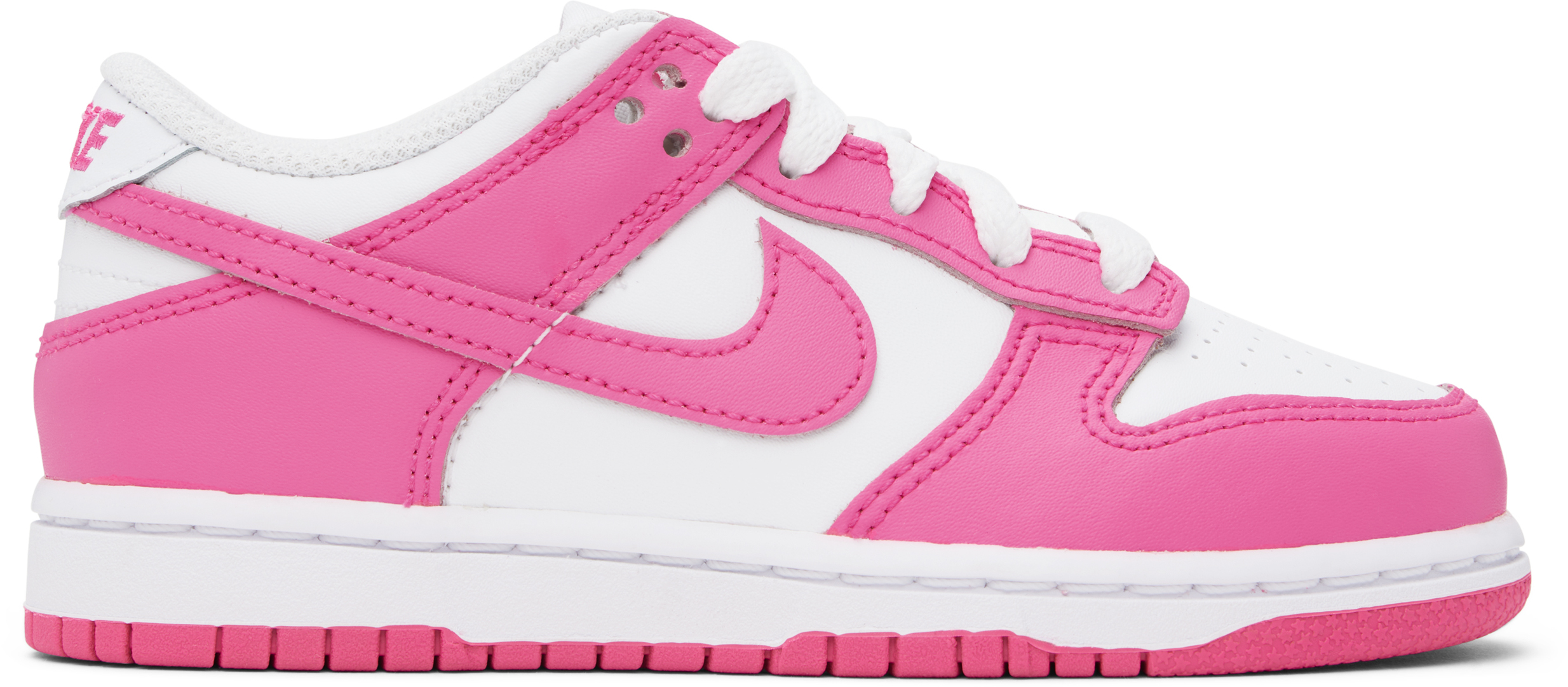 Little Kids White & Pink Dunk Low Sneakers by Nike | SSENSE Canada