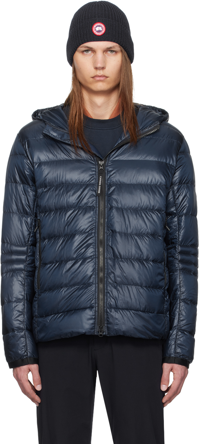 Canada Goose: Navy Crofton Down Jacket | SSENSE