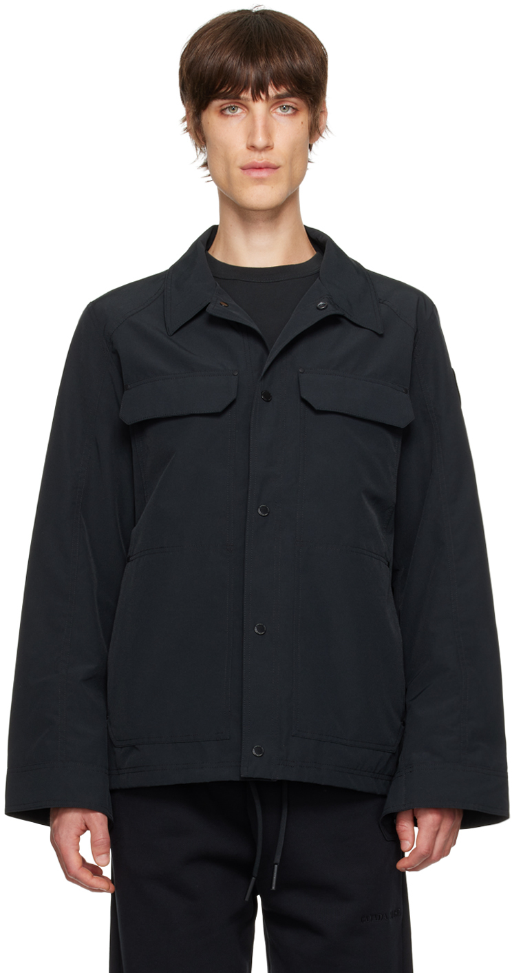 Canada Goose: Black 'Black Label' Burnaby Jacket | SSENSE