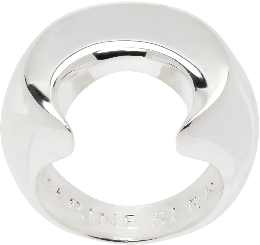 Silver Moon Ring by Marine Serre on Sale