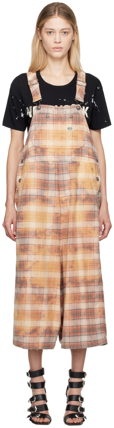 Orange Jumbo Overalls by R13 on Sale