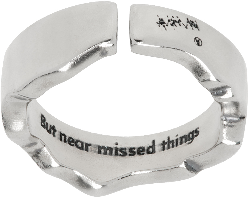 ADER error: Silver Cinder Mid Ring | SSENSE Canada