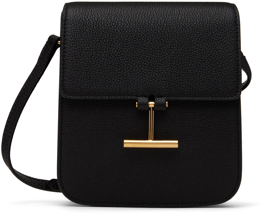 TOM FORD: Black Grain Leather Tara Mini Bag | SSENSE