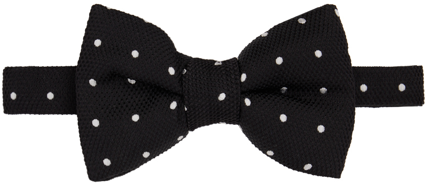 TOM FORD: Black Polka Dot Bow Tie | SSENSE