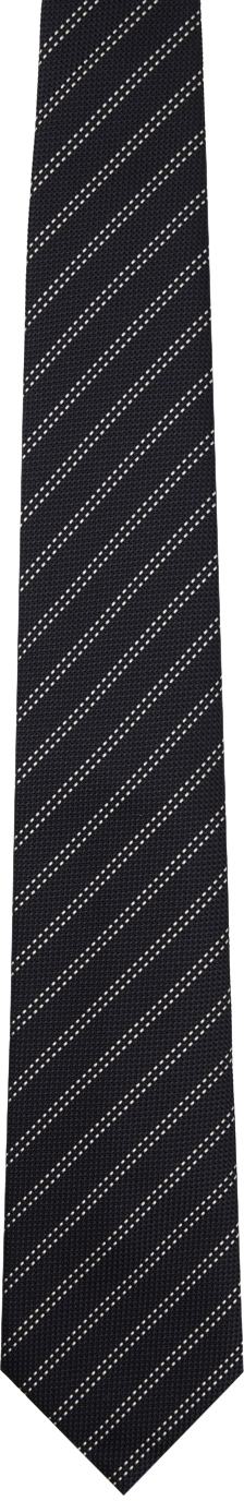 TOM FORD: Navy Stripe Tie | SSENSE
