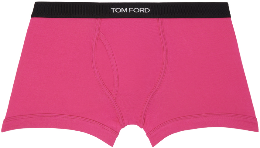 TOM FORD: Pink Cotton Boxer Briefs | SSENSE