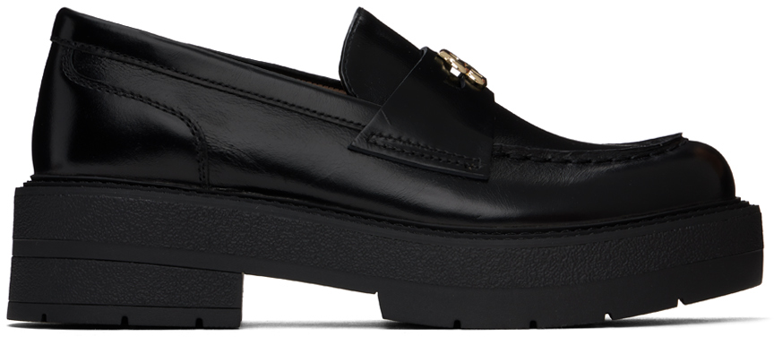 Black Rebby Loafers by BOSS on Sale