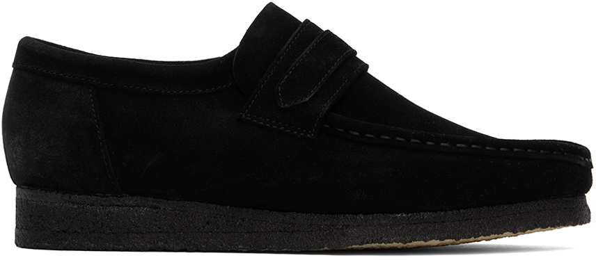 Black Wallabee Loafers by Clarks Originals on Sale