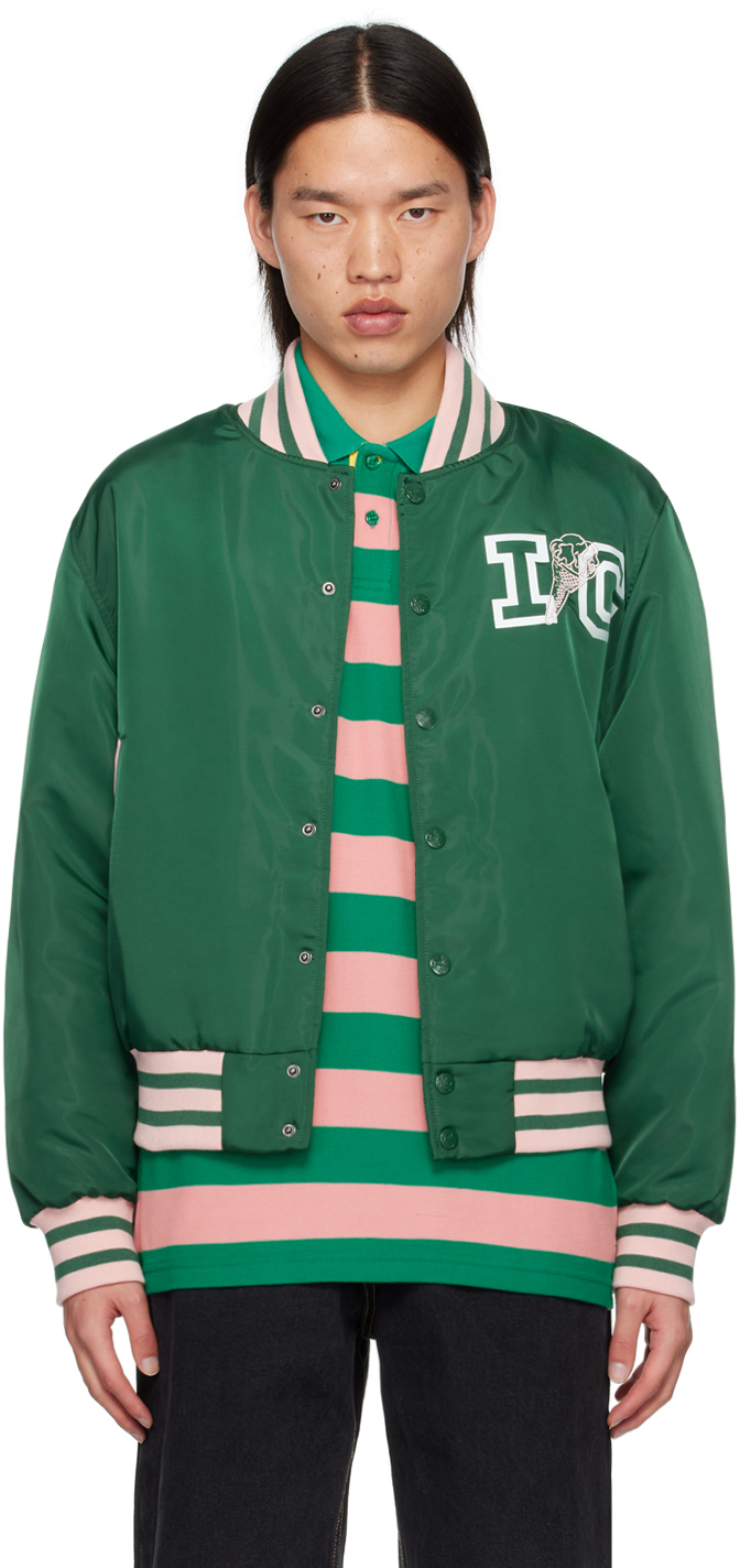 ICECREAM: Green 'IC' Classic Bomber Jacket | SSENSE