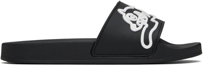 ICECREAM: Black Running Dog Slides | SSENSE UK