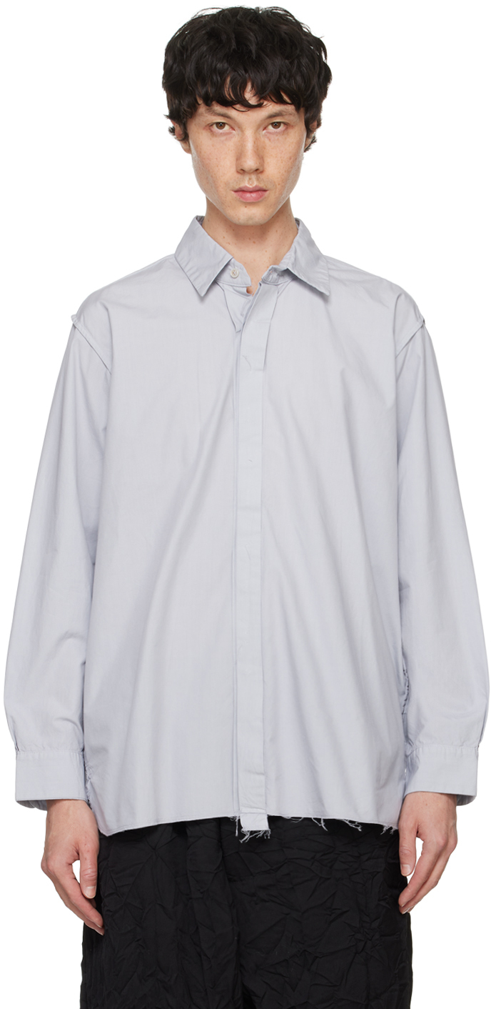 Camiel Fortgens: グレー インサイドアウト ベーシック シャツ | SSENSE 日本