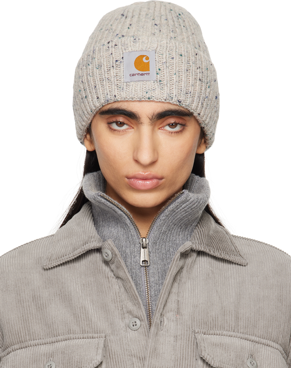 Carhartt Gray Anglistic Beanie In Speckled Moonbeam | ModeSens