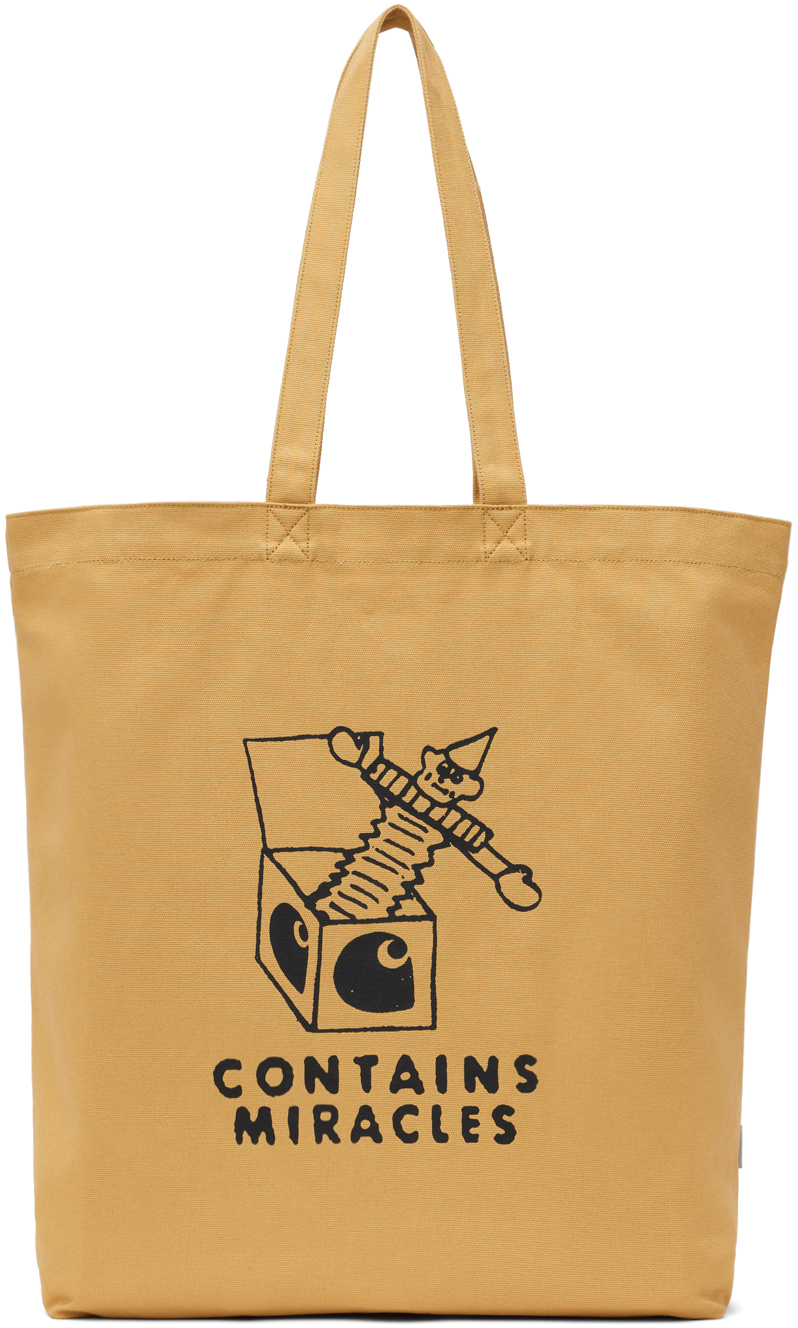 Carhartt Work In Progress: Yellow Stamp Tote | SSENSE UK