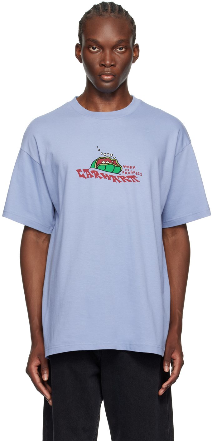Carhartt Work In Progress: Blue Clam T-Shirt | SSENSE Canada