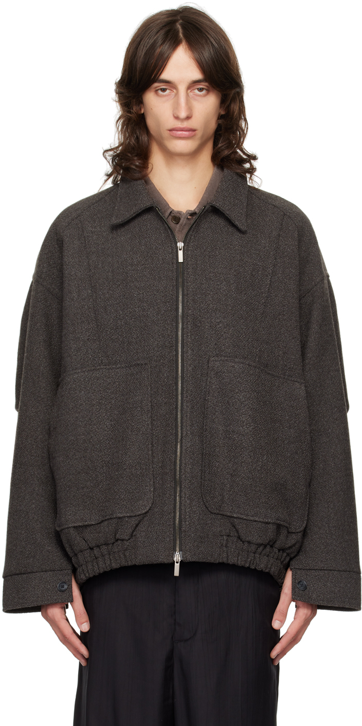 The Frankie Shop: Gray Felix Jacket | SSENSE Canada