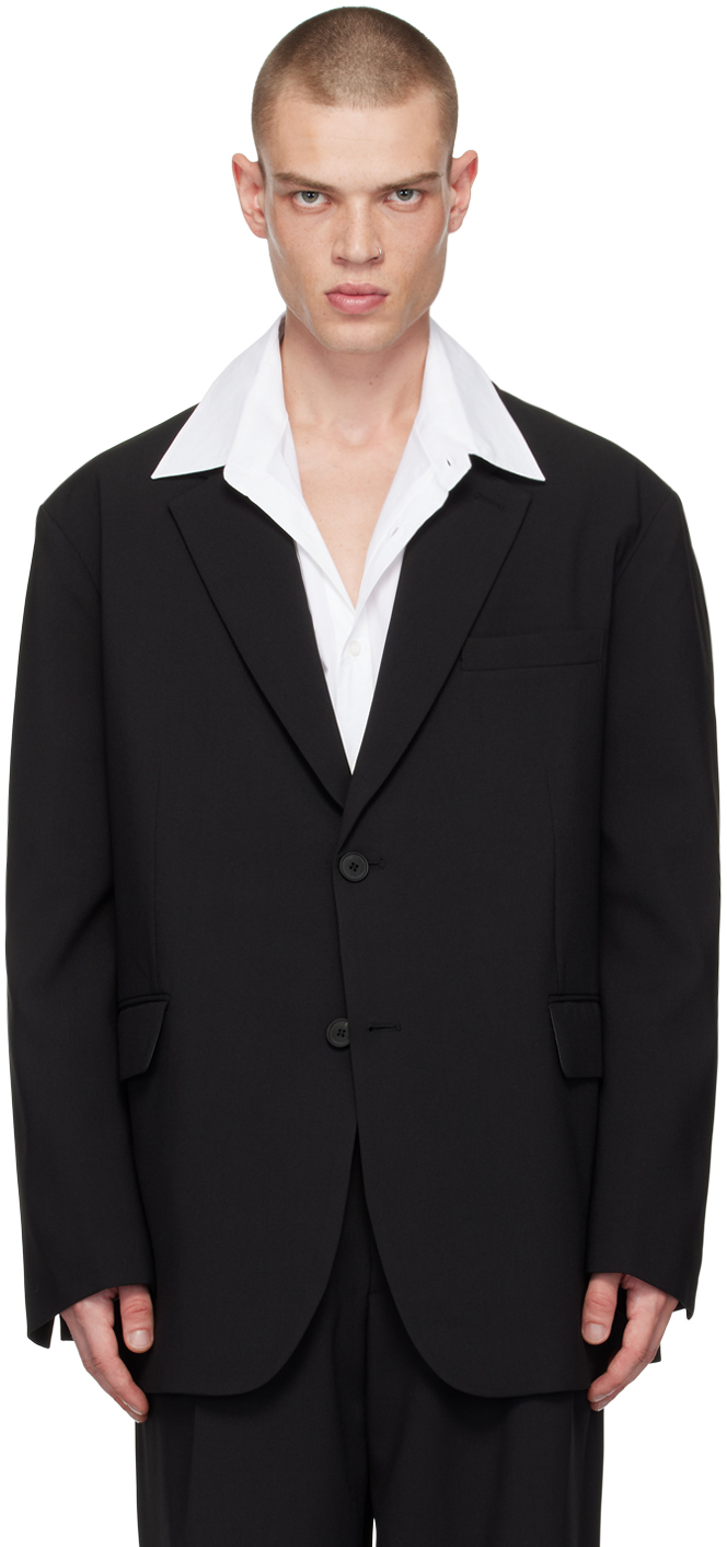Black Beo Blazer by The Frankie Shop on Sale