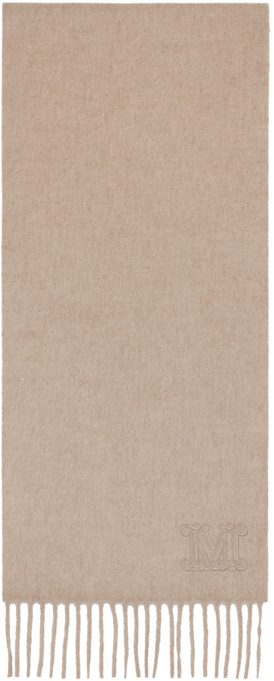 Max Mara: Beige Cashmere Scarf | SSENSE Canada