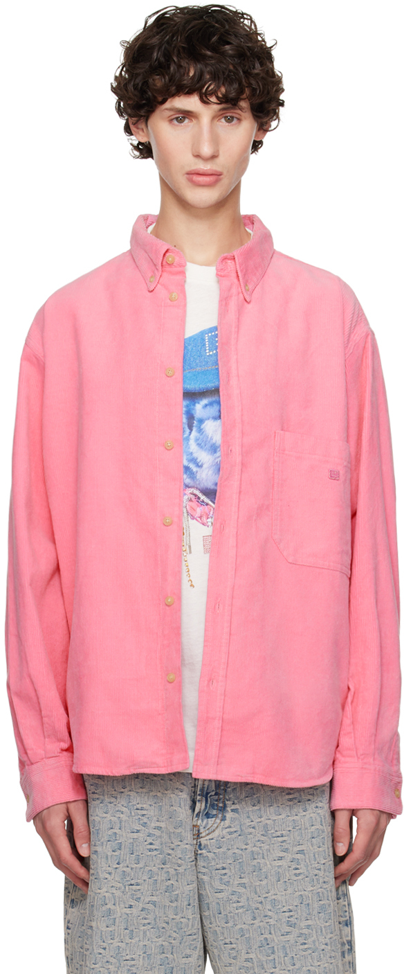 Acne Studios: Pink Patch Shirt | SSENSE