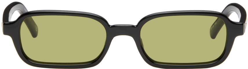 Le Specs: Black Rectangular Pilferer Sunglasses | SSENSE UK