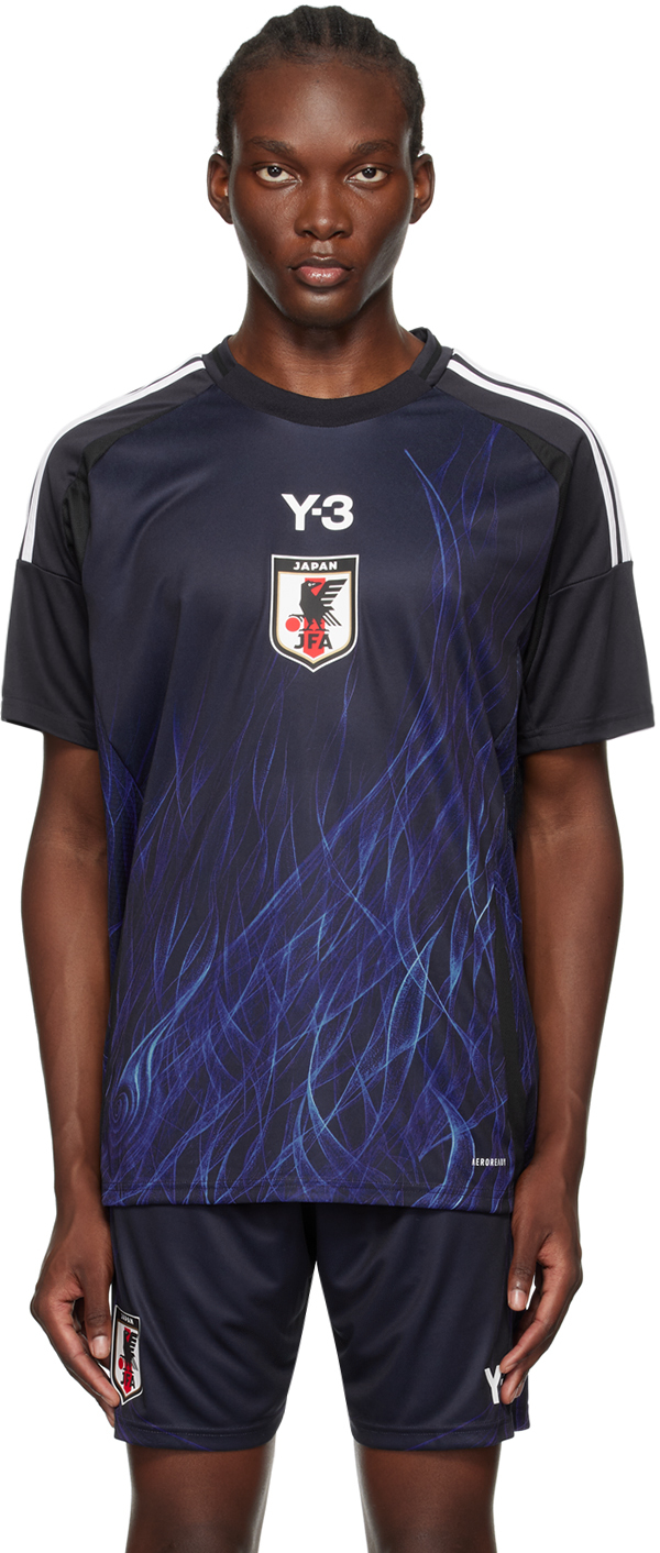 Y-3: Navy JFA Edition Home Jersey T-Shirt | SSENSE