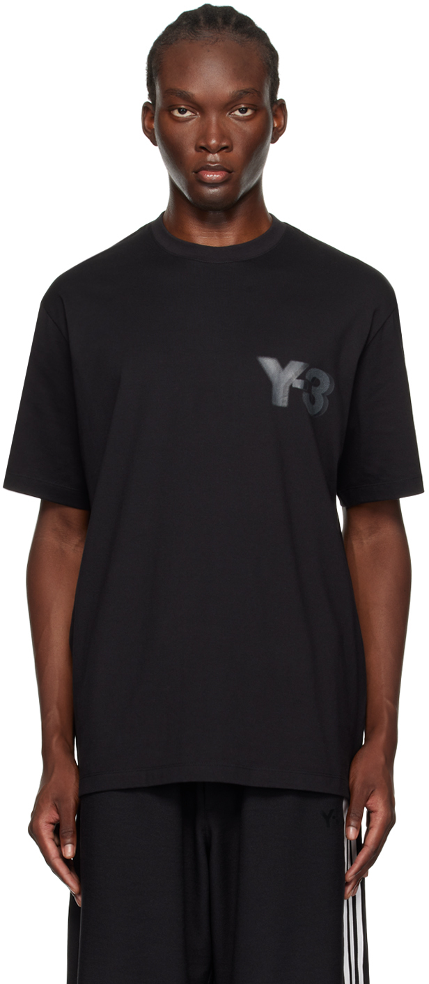 Y-3: Black Logo T-Shirt | SSENSE