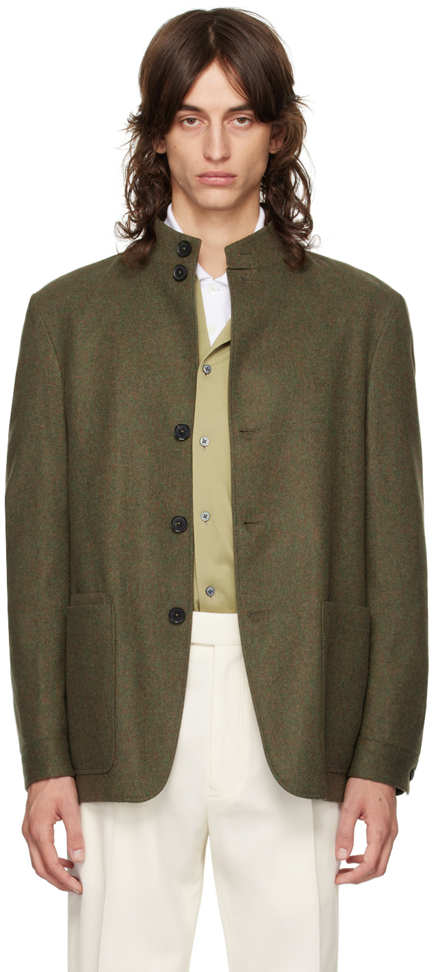 ZEGNA: Green Il Conte Chore Jacket | SSENSE Canada