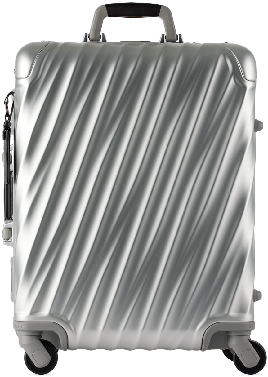 Tumi: Silver 19 Degree Aluminium Continental Carry-On Suitcase | SSENSE ...