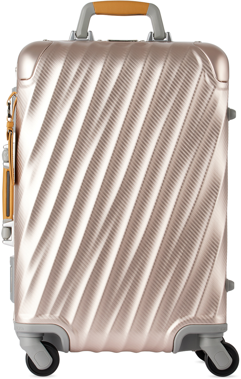Tumi: Pink 19 Degree Aluminium International Carry-On Suitcase | SSENSE ...