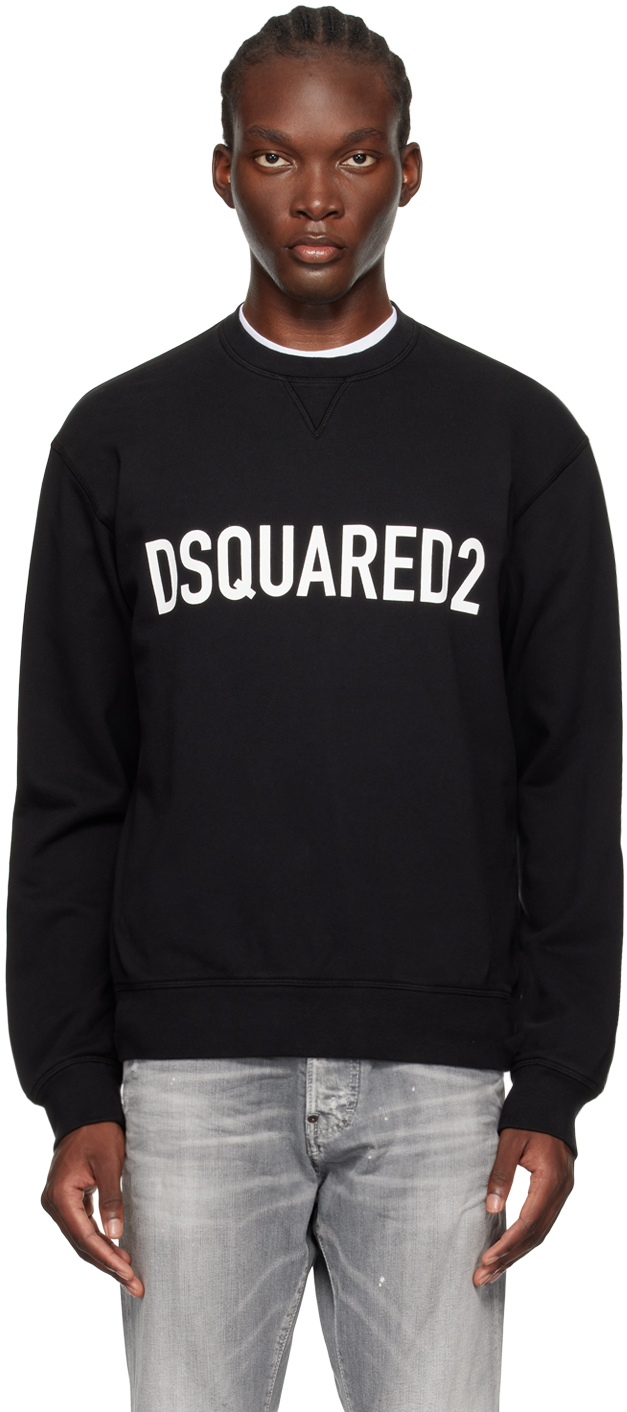 Dsquared2: Black Cool Fit Sweatshirt | SSENSE Canada
