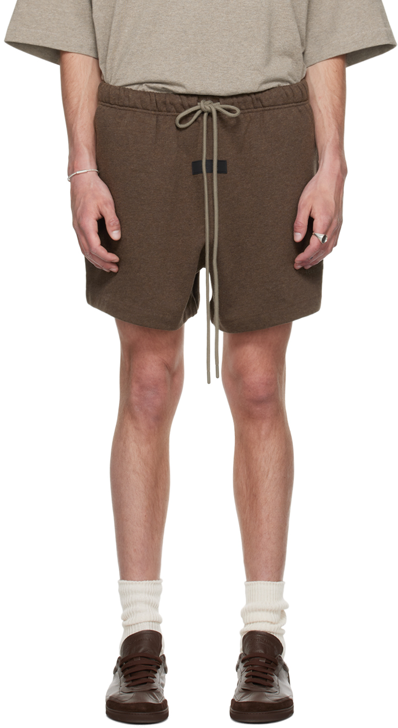 Fear of God ESSENTIALS: Brown Drawstring Shorts | SSENSE