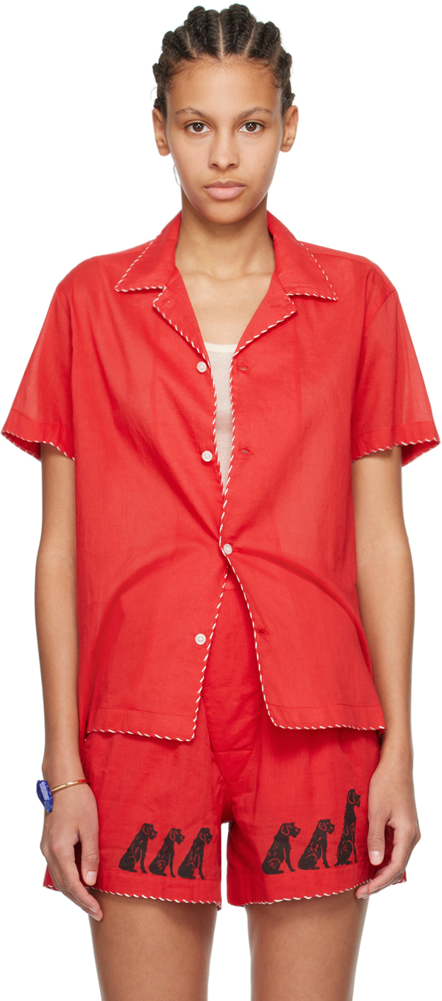 Bode: Red Monday Shirt | SSENSE