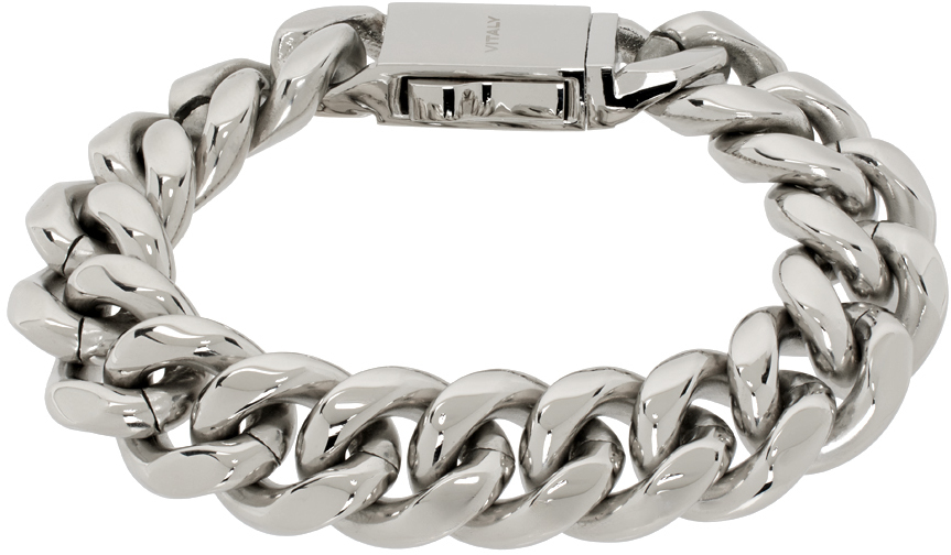 Vitaly: Silver React Bracelet | SSENSE