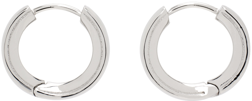 Vitaly: Silver Arc Earrings | SSENSE