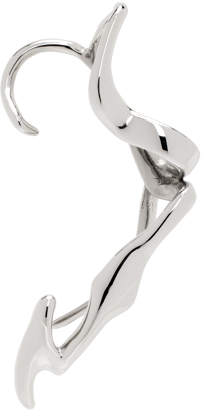 Vitaly Cobra Left Ear Cuff Silver