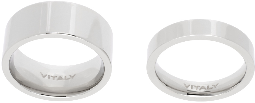 Silver Grip Ring Set by Vitaly on Sale