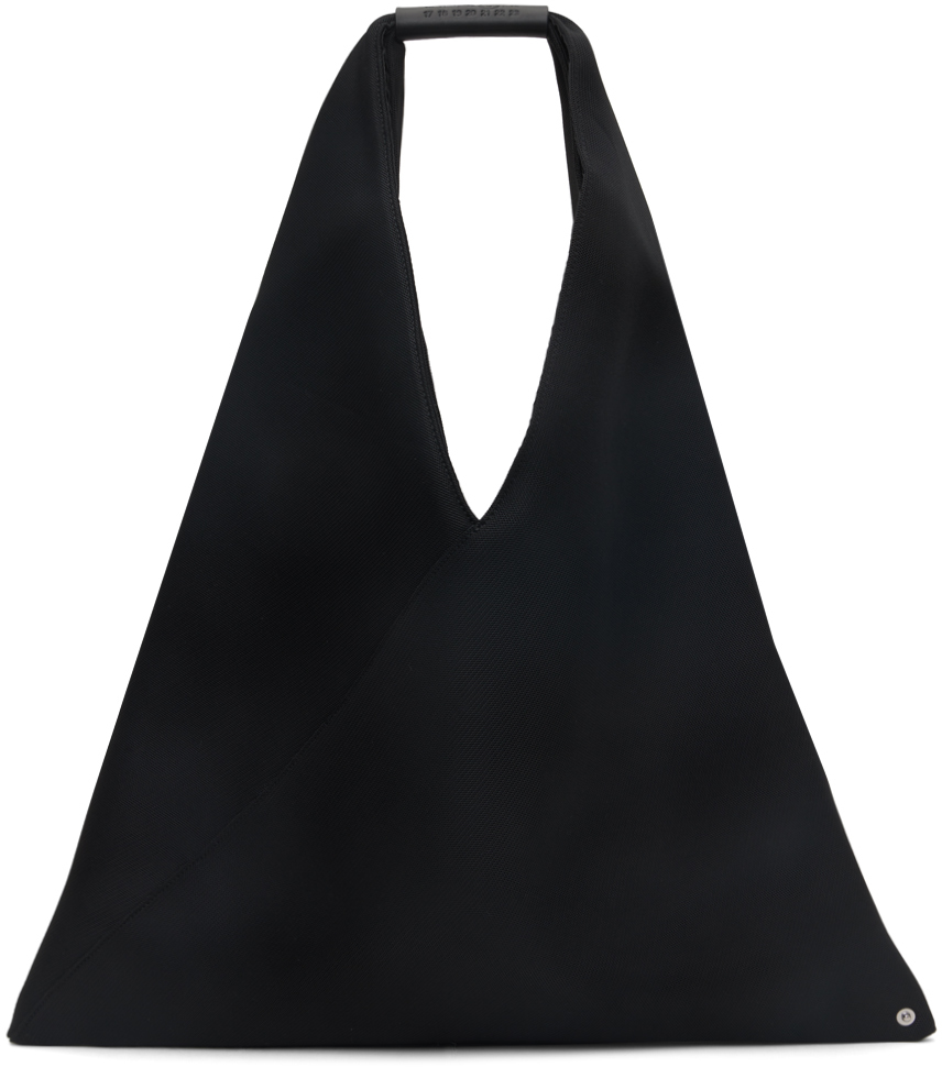 MM6 Maison Margiela: Black Classic Triangle Tote | SSENSE Canada