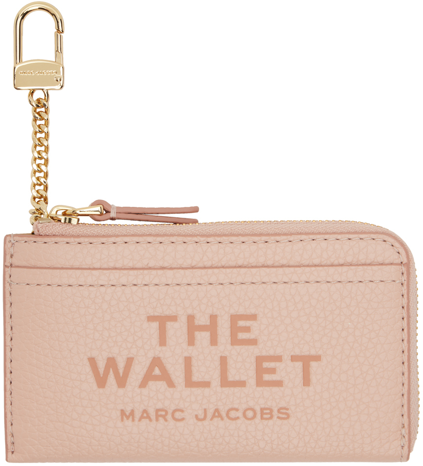 Marc Jacobs: Pink 'The Leather Top Zip Multi' Wallet | SSENSE Marc Jacobs: Pink 'The Leather Top Zip Multi' Wallet | SSENSE
