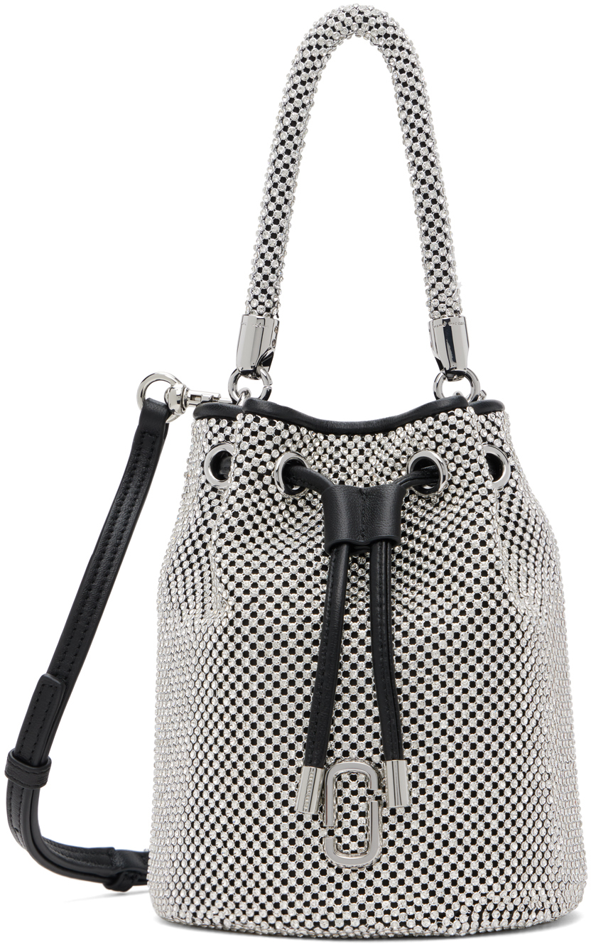 Silver & Black 'The Rhinestone Mini Bucket' Bag by Marc Jacobs on Sale