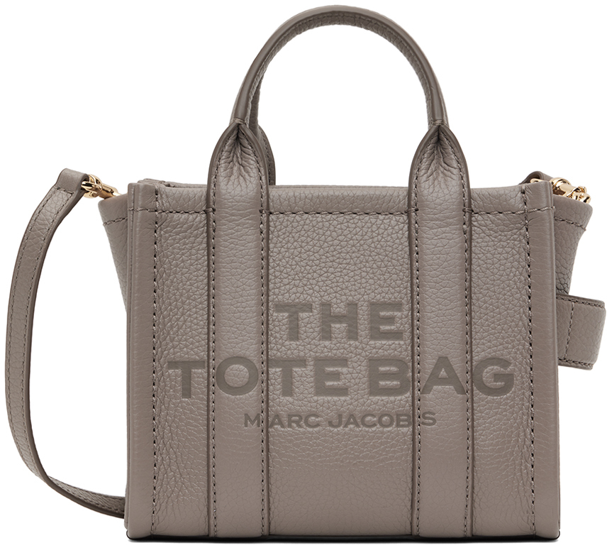 Marc Jacobs: Gray 'The Leather Crossbody' Tote | SSENSE
