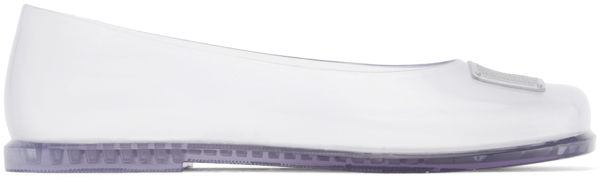 Marc Jacobs: Transparent Melissa Edition Ruby Ballerina Flats | SSENSE ...
