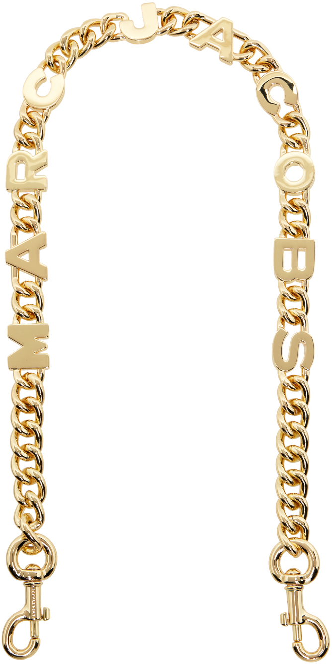 Marc Jacobs: Gold 'The Logo Chain' Shoulder Strap | SSENSE