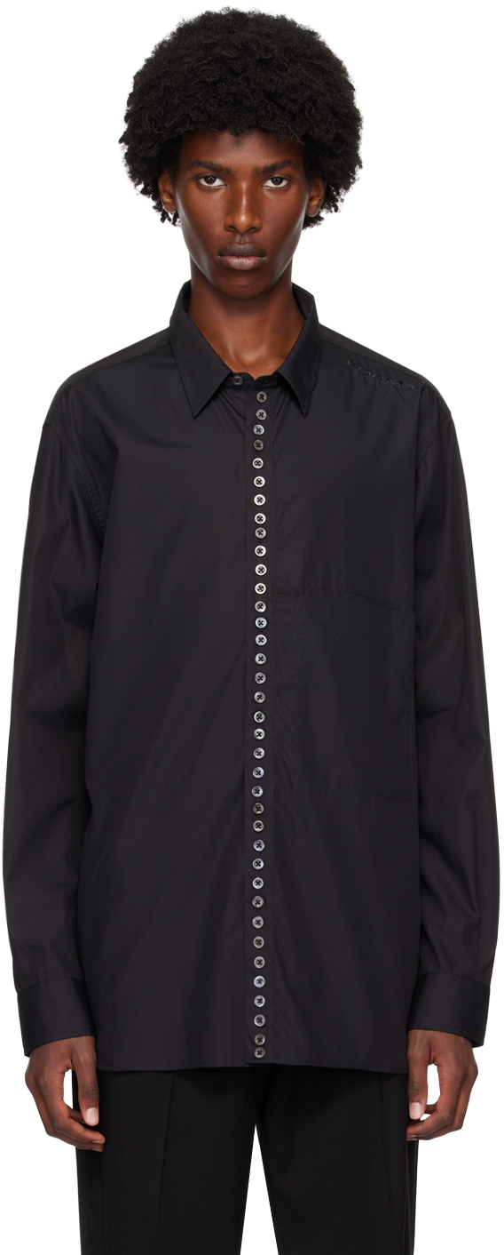 FORMA: Black Button Shirt | SSENSE