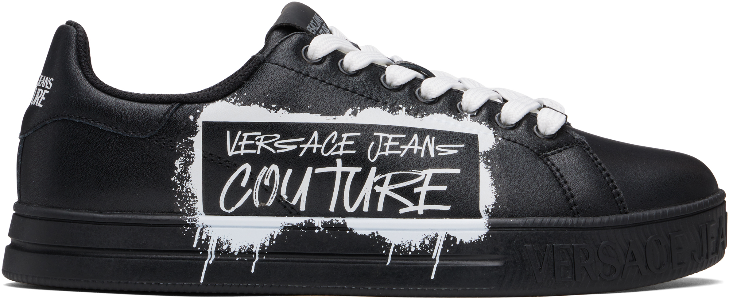 Black Court 88 Sneakers by Versace Jeans Couture on Sale